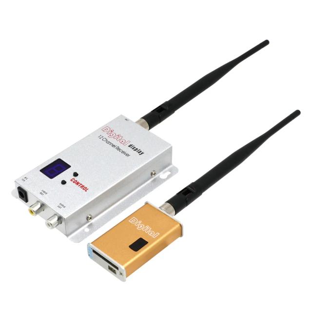 Receptor Transmissor de Vídeo e Áudio Sem Fio 1.2G 5W 6CH 12CH